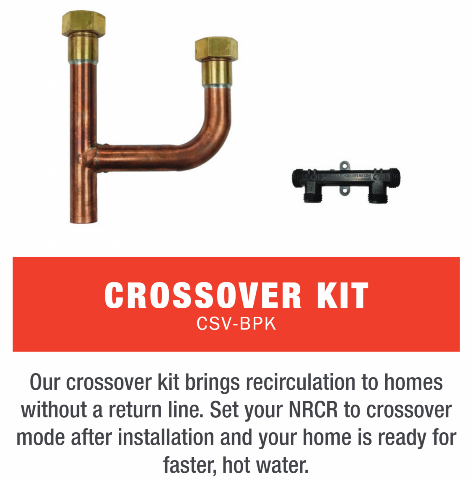 Crossover Branch Pipe Kit for the NRCR – Noritz – Knowledge Base